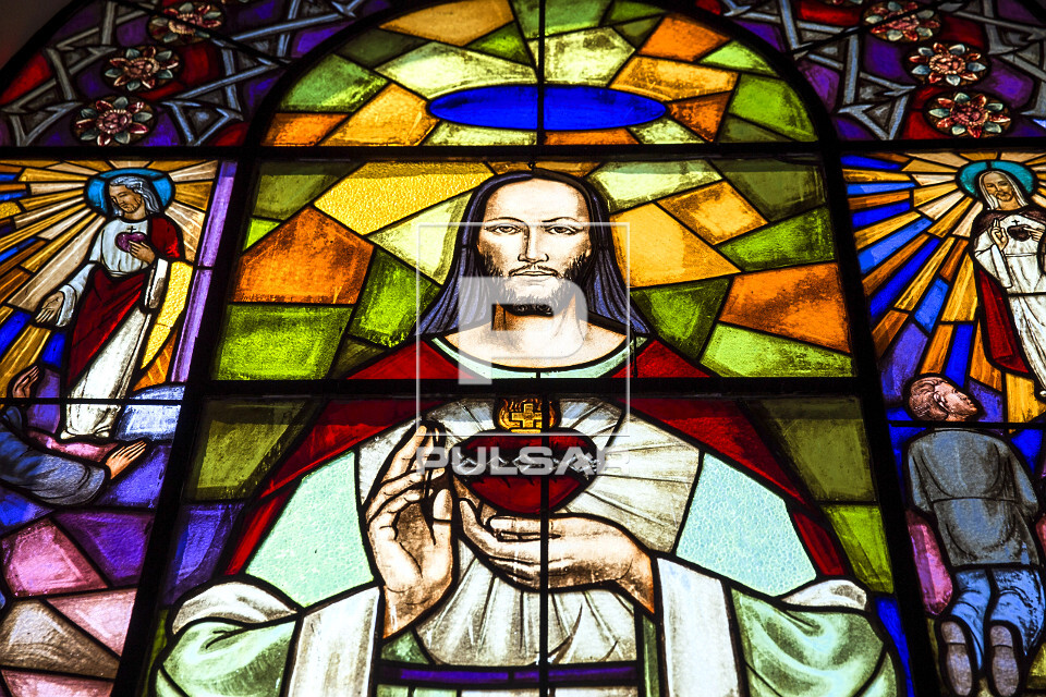 Jesus Vitrais Em Catedrais Vitral Em Notre Dame, Paris árvore De