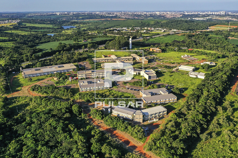 Vista de drone da UFSCAR Universidade Federal de São Carlos - campus ...