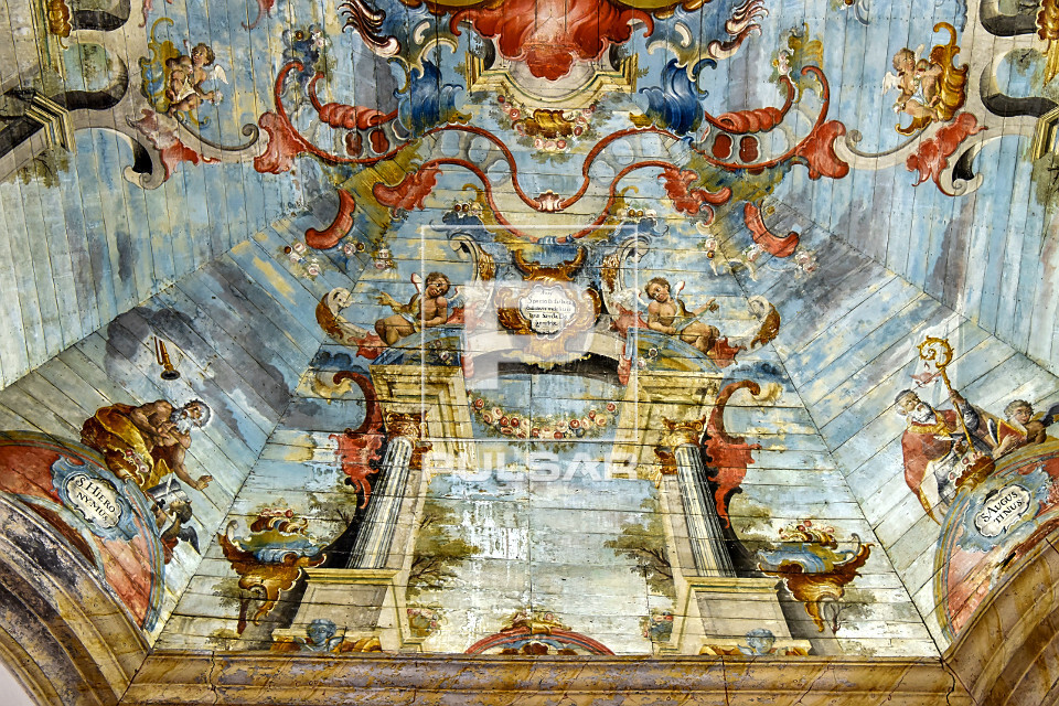 Pintura no teto da Igreja de São Francisco de Assis - obra de Manoel da ...